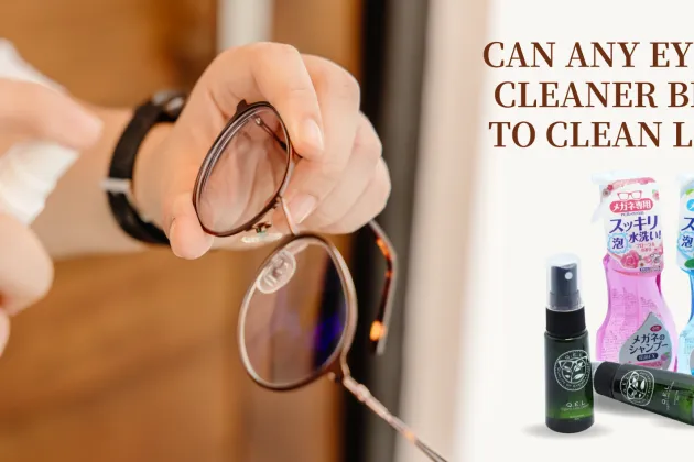 Can any eyeglass cleaner be used to clean lenses?
